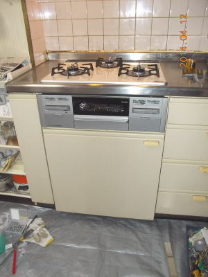 ビルトインコンロの取替 ナショナル製薄型ビルトインコンロKF-30-Kの取り替えです。 | 中京ガス機器株式会社